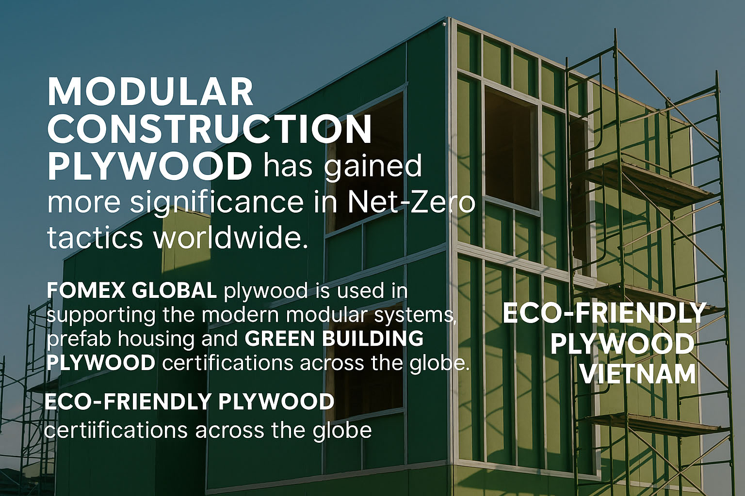 Plywood in Net-Zero and Modular Construction: Building the Future Sustainably